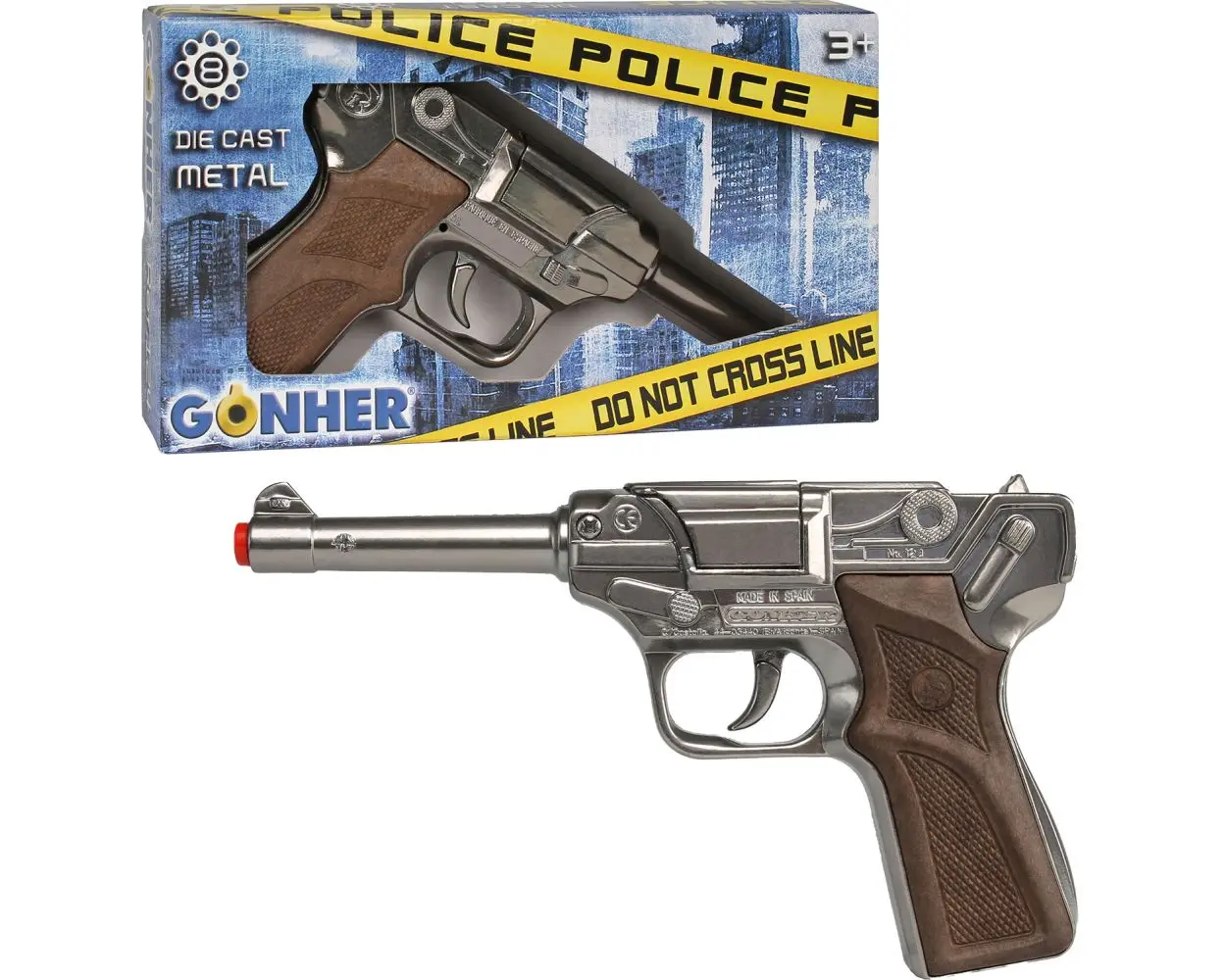 Gonher žaislinis policininko pistoletas „Walther P1”, 8 šovinių