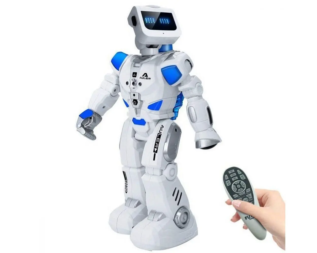 Programuojamas lietuviškai kalbantis robotas su pulteliu „Robertas”