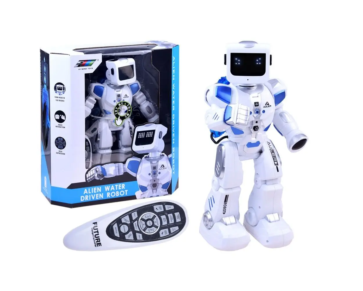 Programuojamas lietuviškai kalbantis robotas su pulteliu „Robertas”