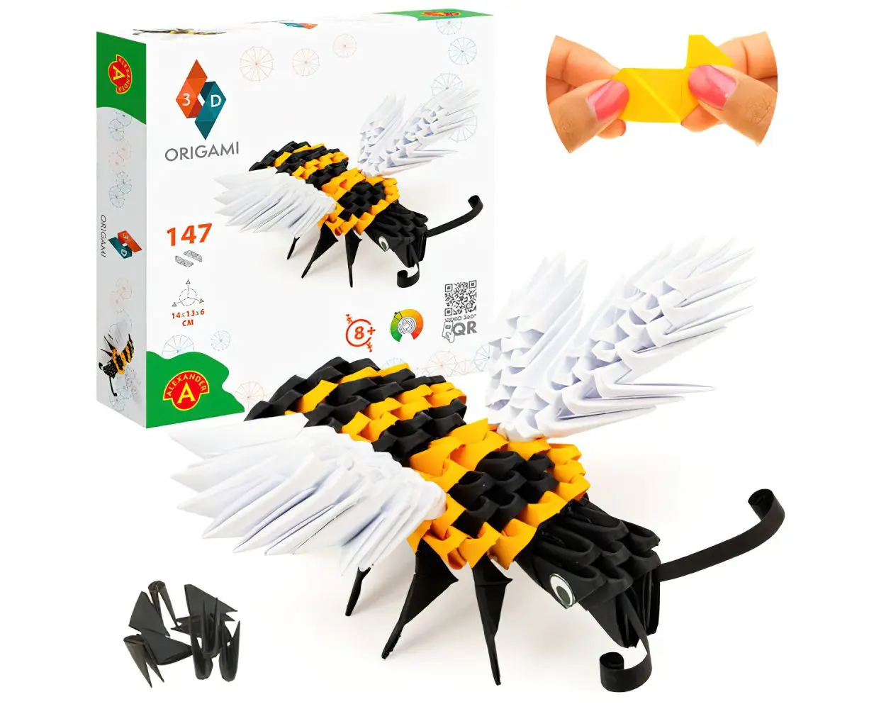 Origami lankstymas vaikams „Bitutė”, Origami 3D