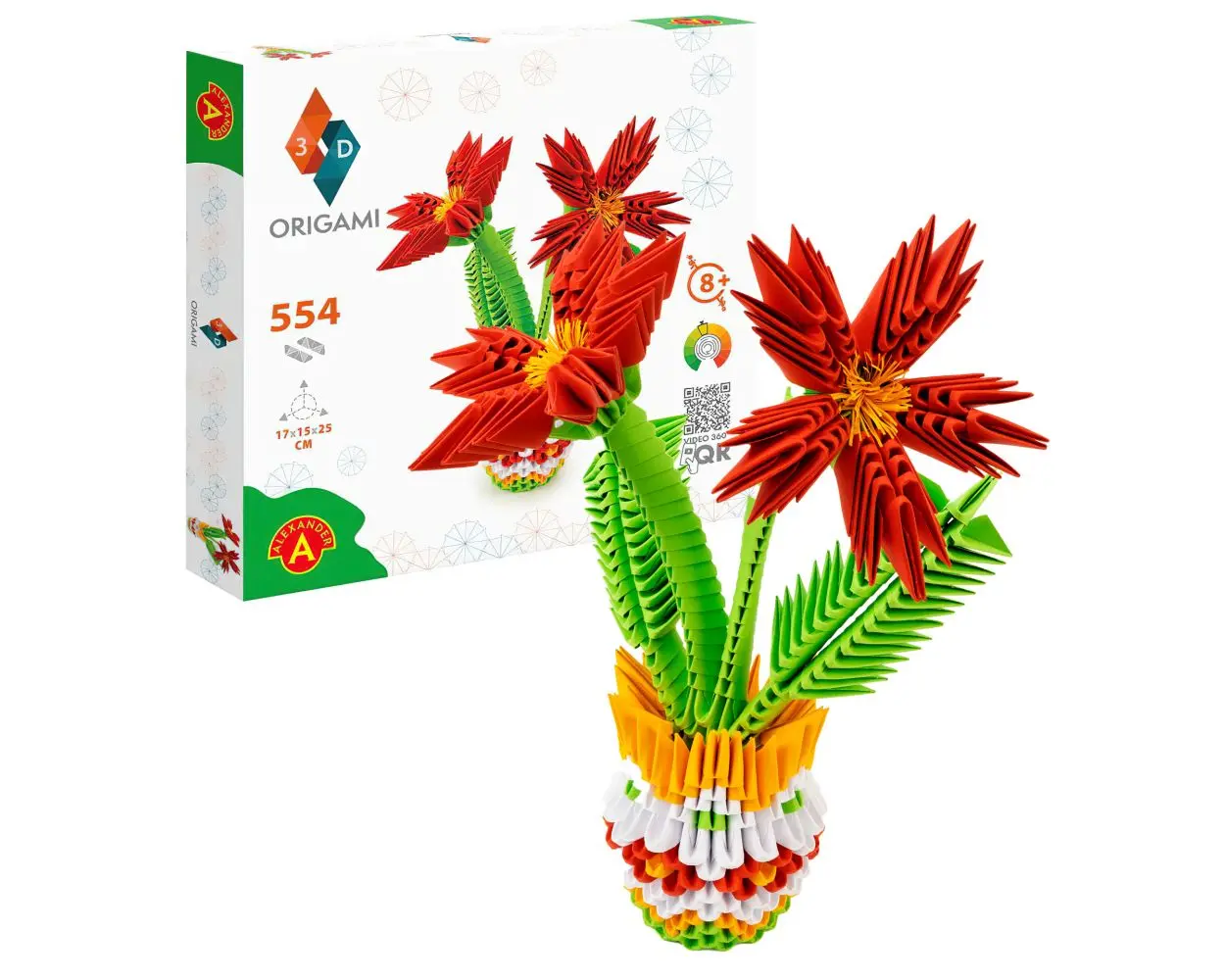 Origami lankstymas vaikams „Gėlės”, Origami 3D