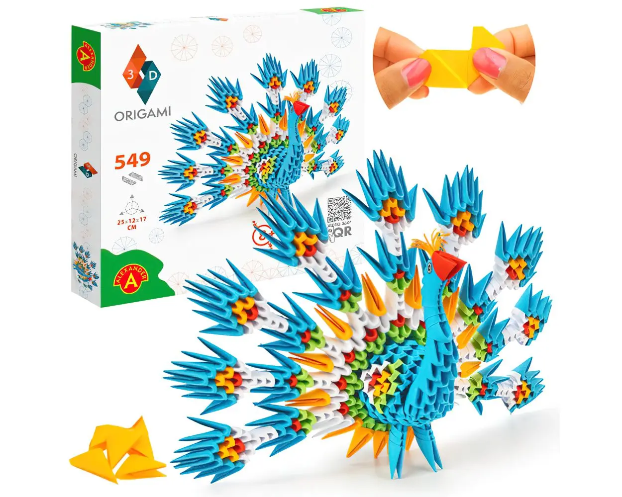 Origami lankstymas vaikams „Povas”, Origami 3D