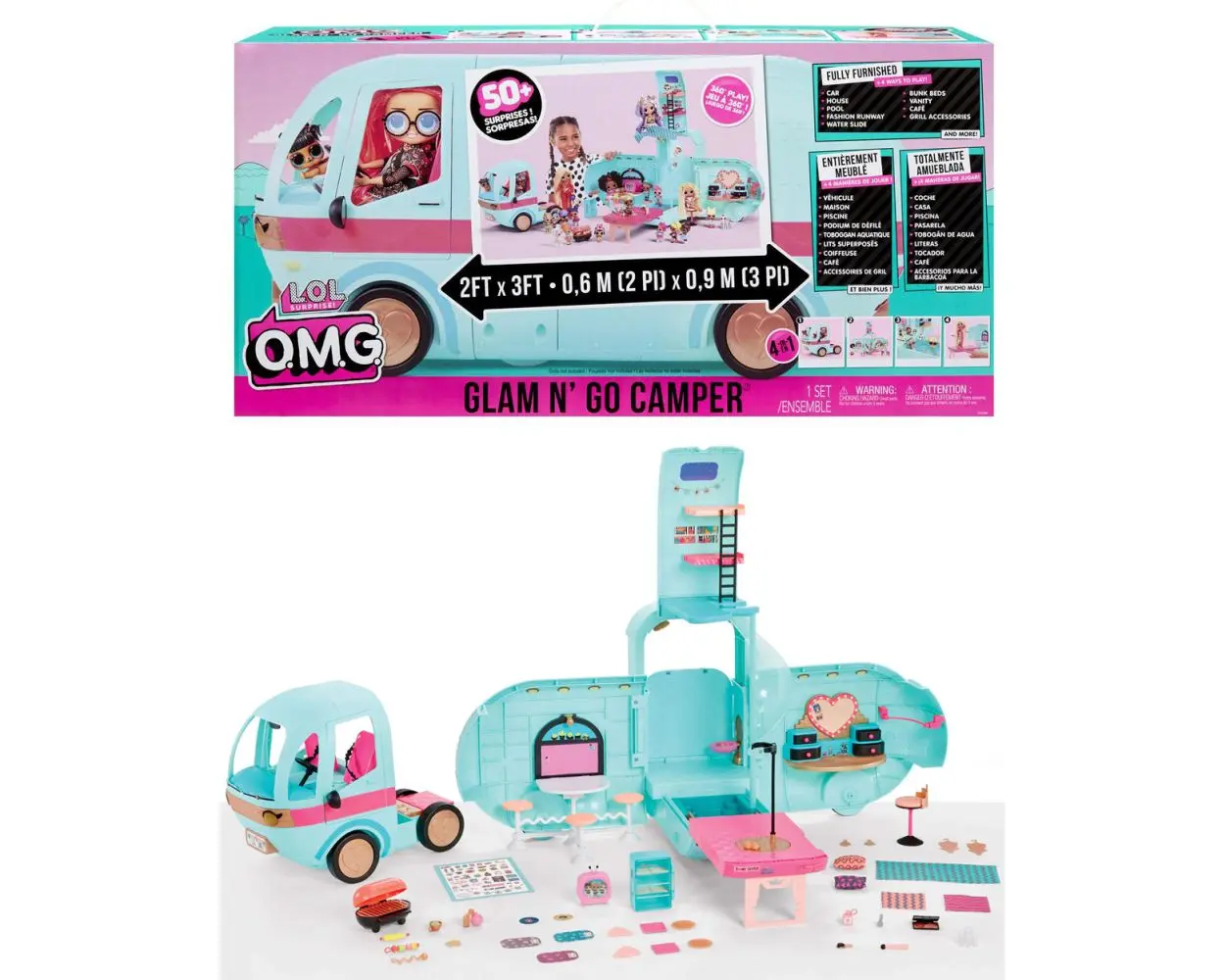 LOL kemperis „OMG Glam N‘ Go Camper Set”