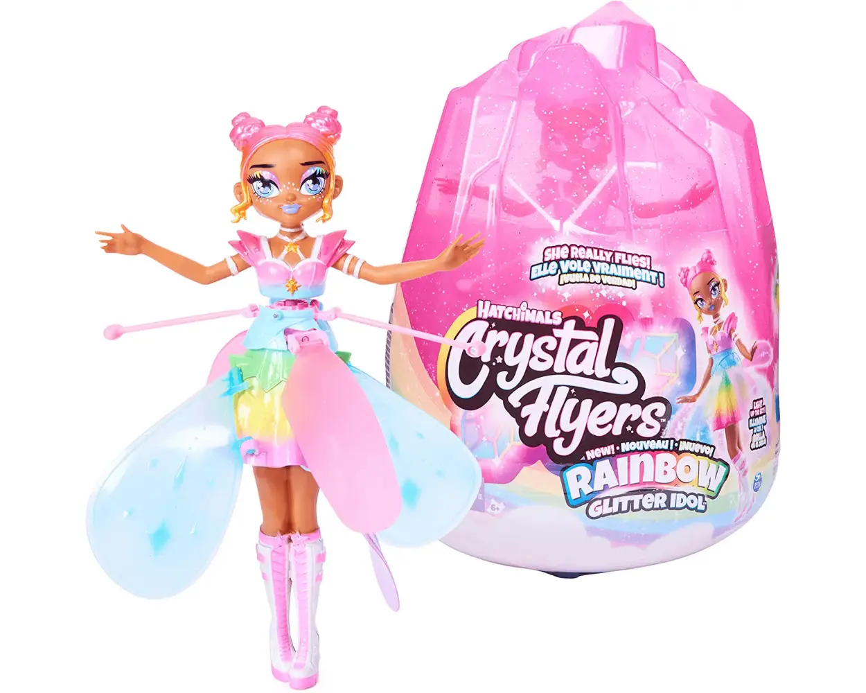 Skraidanti fėja „Crystal flyers Rainbow Glitter”, Hatchimals