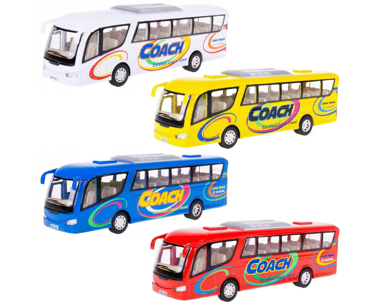 Žaislinis metalinis autobusas „Coach“