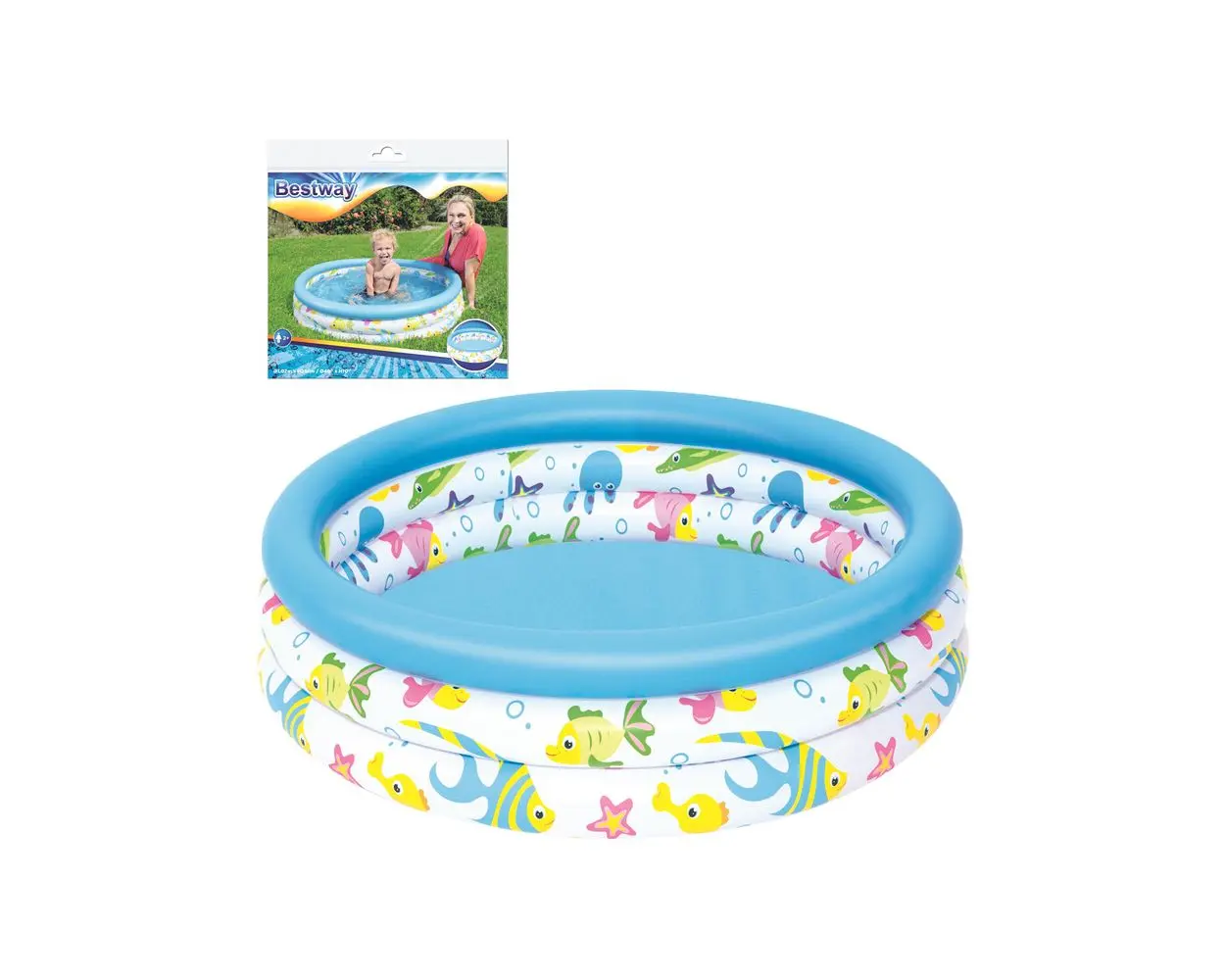 Pripučiamas baseinas vaikams „Seaworld”, 102 cm
