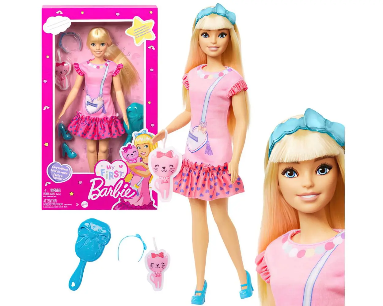 Barbė lėlė, šviesiaplaukė „My First Barbie”, HLL19