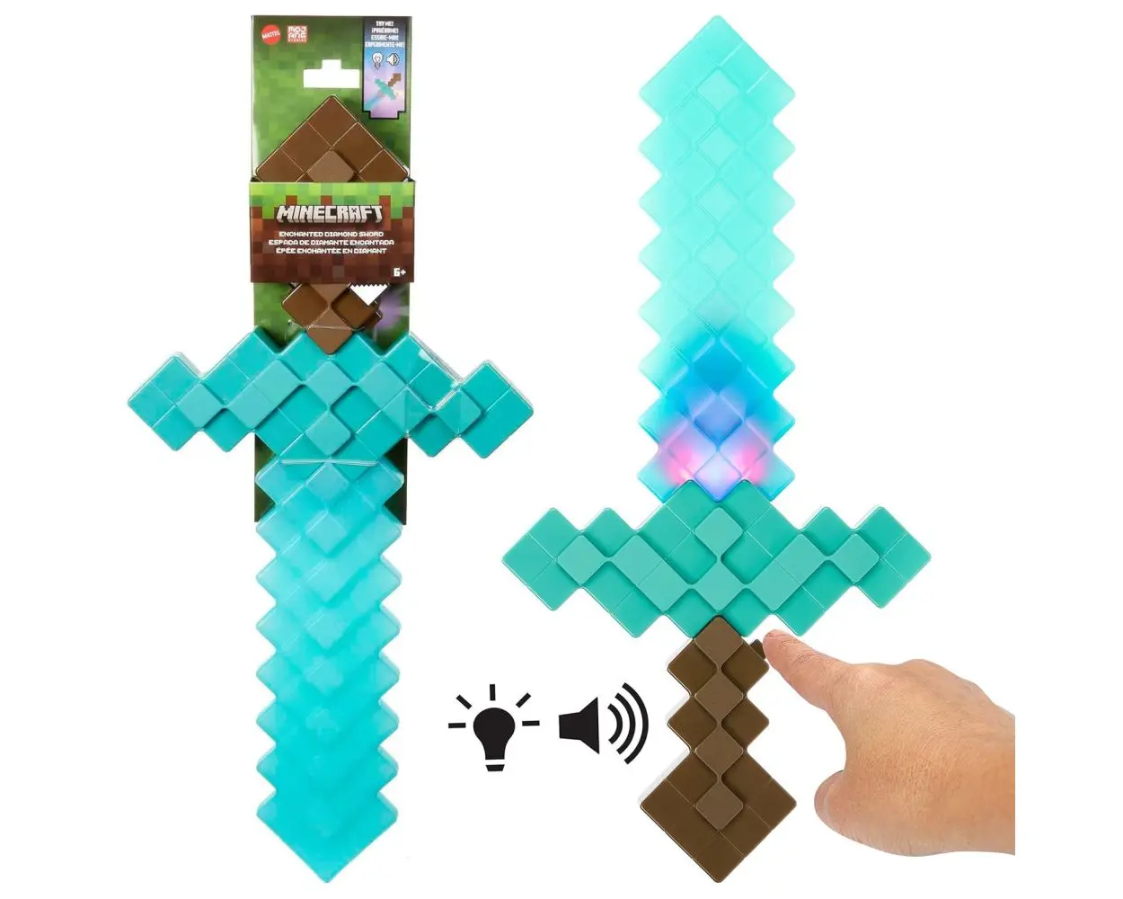 Minecraft kardas su šviesomis ir garsais „Enchanted Diamond Sword”, HNM78