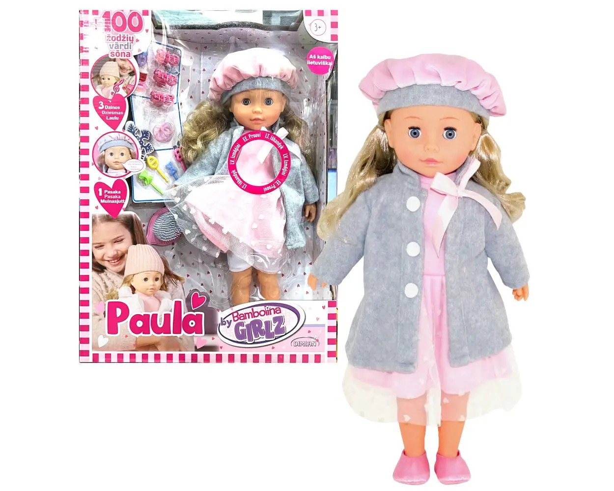 Bambolina lietuviškai kalbanti lėlė Paula
