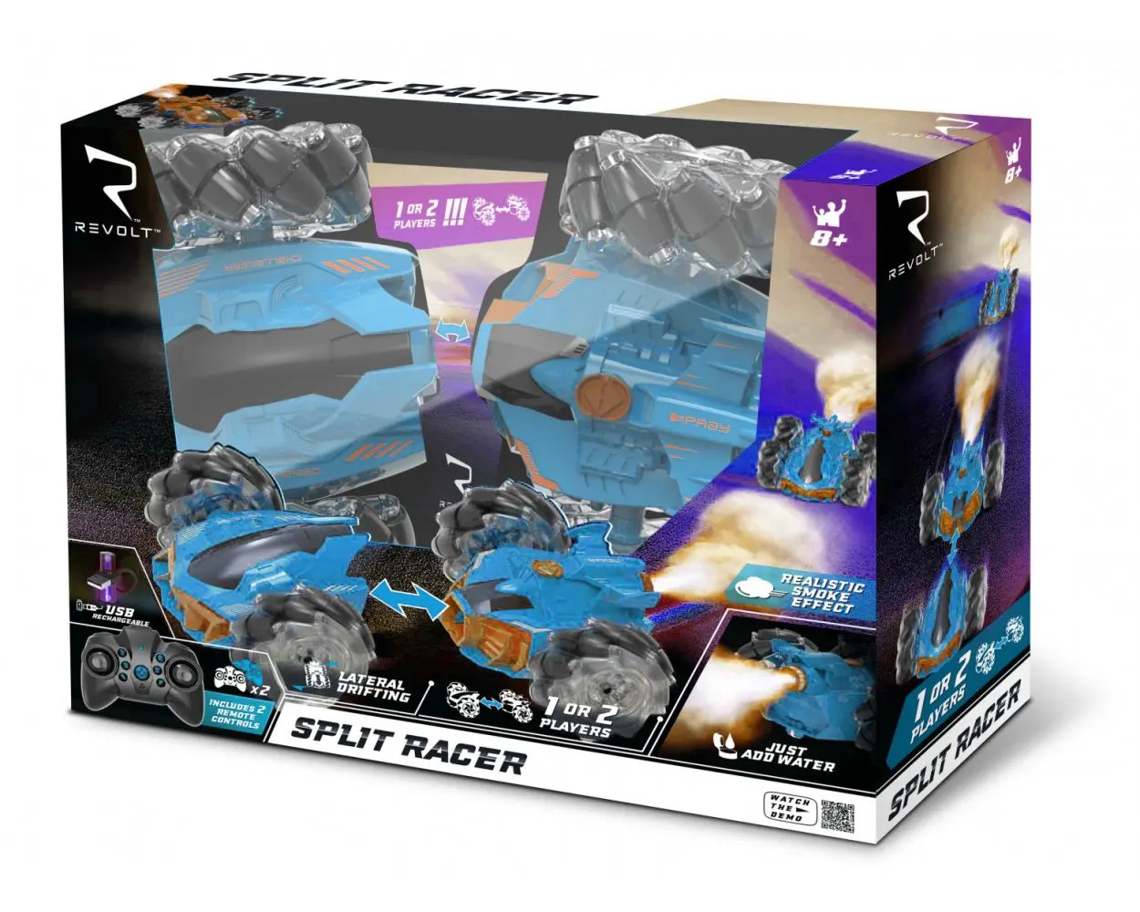 Valdoma atsiskirianti mašina, mėlyna „Split racer”, Revolt