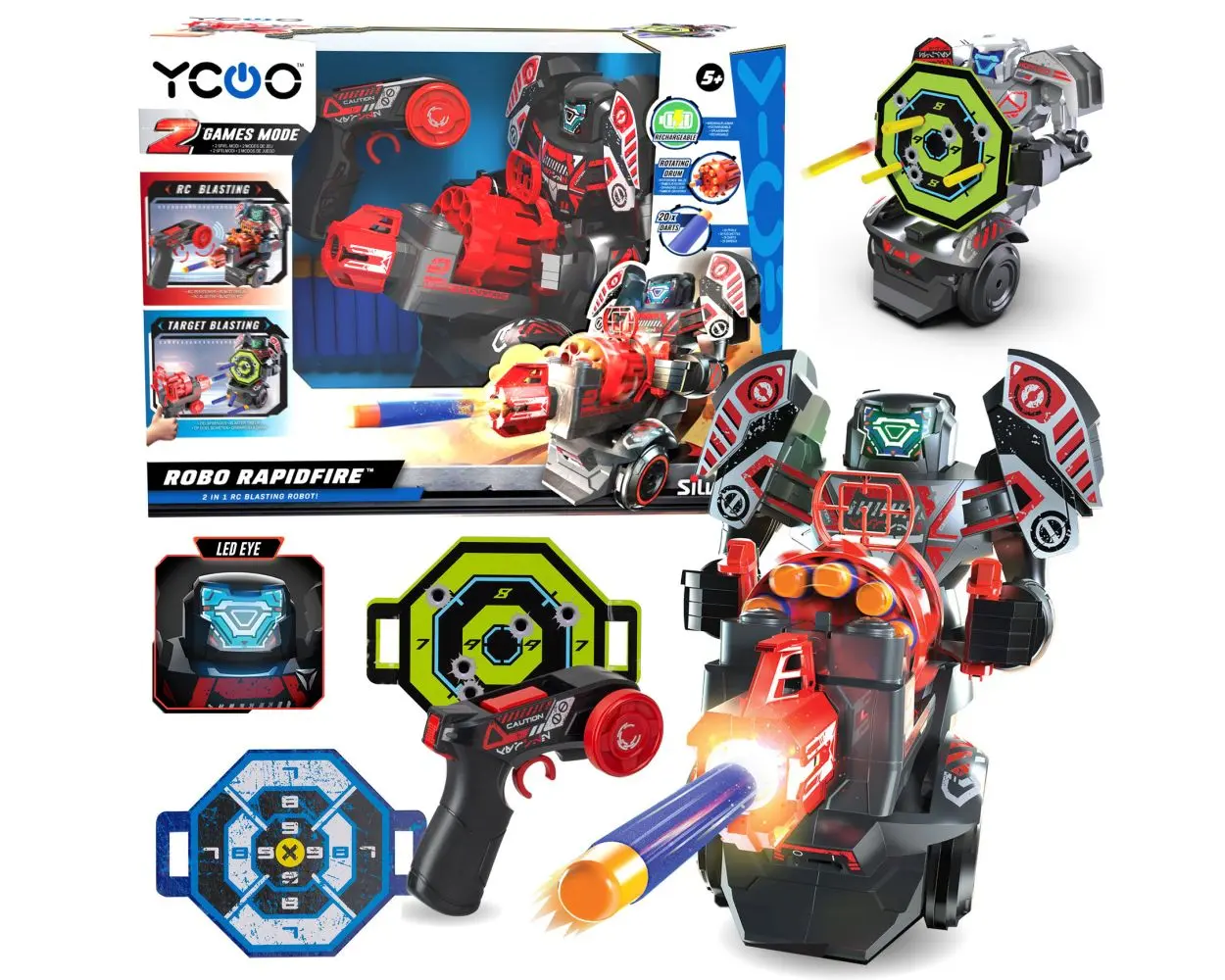 Šaudantis robotas su taikiniais „Robo Rapidfire”, Silverlit
