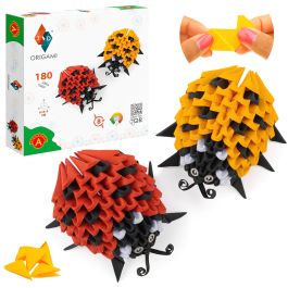 Origami lankstymas vaikams „Boružėlės”, Origami 3D