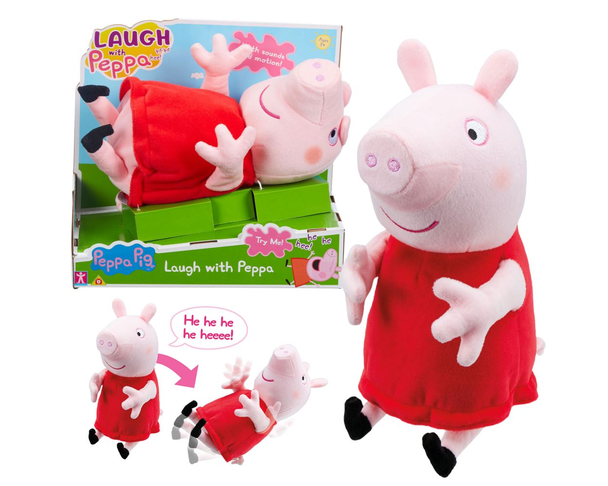 Peppa Pig interaktyvus pliušinis žaislas „Kalbanti Kiaulytė Peppa”, 24 cm
