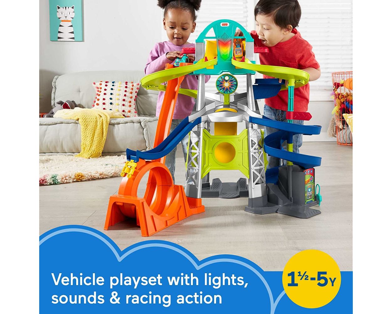 Fisher-Price mašinėlių trasa „Launch & Loop Raceway”, GMJ12